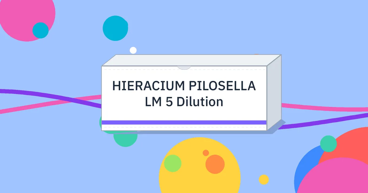 Symbolbild: Packung mit der Aufschrift HIERACIUM PILOSELLA LM 5 Dilution (PZN 13553396) – Verfügbarkeit und Bezug in Apotheken in Frankfurt am Main