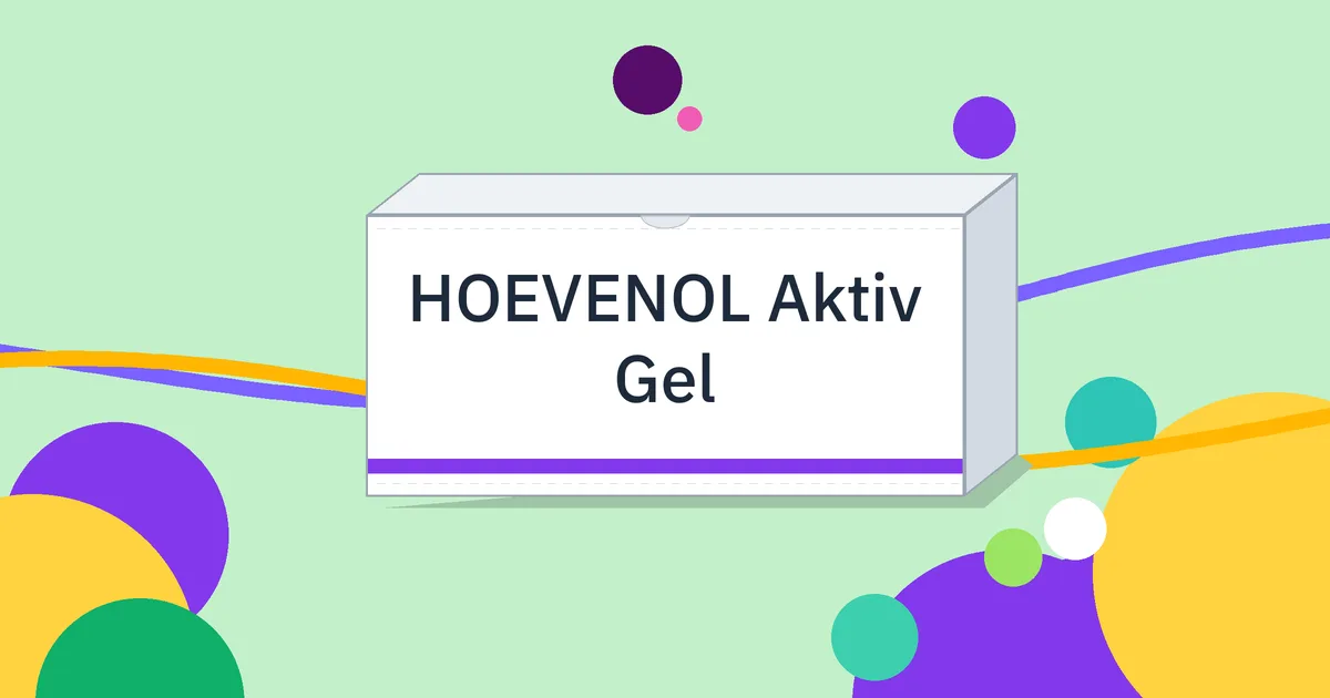 Symbolbild: Packung mit der Aufschrift HOEVENOL Aktiv Gel (PZN 02525971) – Verfügbarkeit und Bezug in Apotheken in Frankfurt am Main