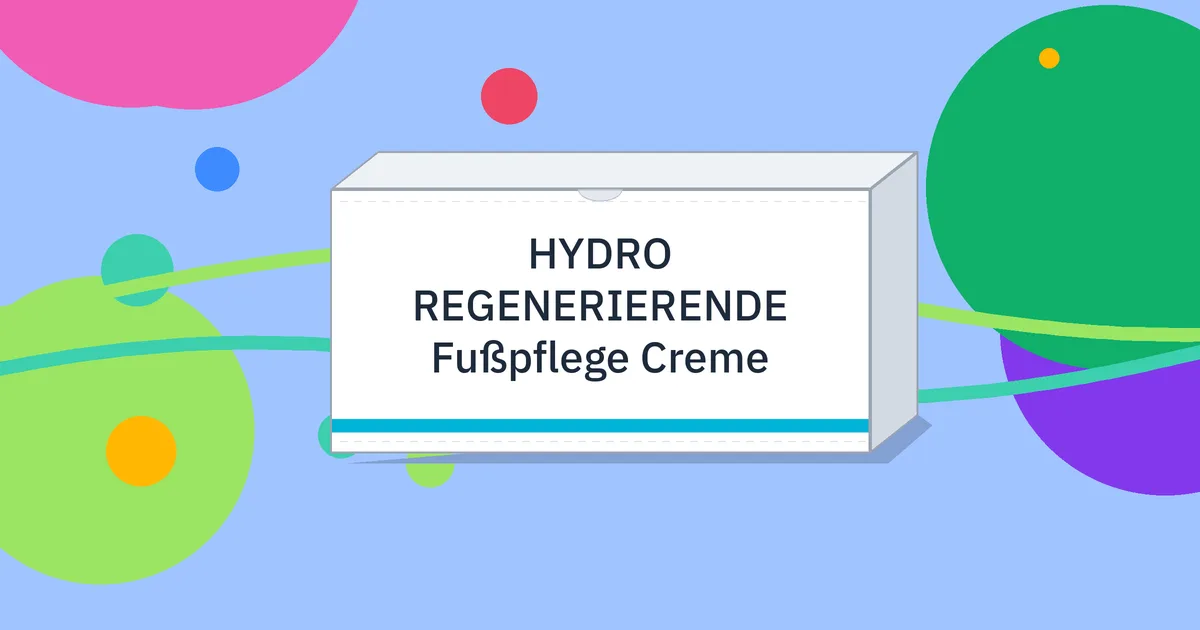 Symbolbild: Packung mit der Aufschrift HYDRO REGENERIERENDE Fußpflege Creme (PZN 10949490) – Verfügbarkeit und Bezug in Apotheken in Frankfurt am Main