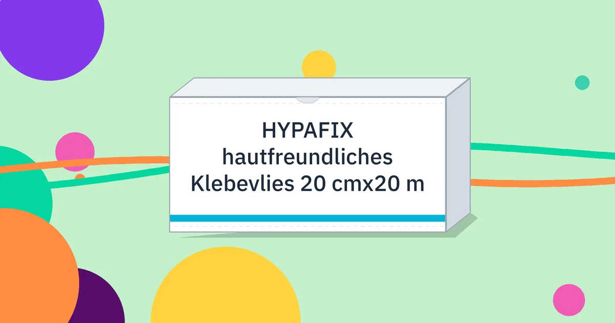 Symbolbild: Packung mit der Aufschrift HYPAFIX hautfreundliches Klebevlies 20 cmx20 m (PZN 19158850) – Verfügbarkeit und Bezug in Apotheken in Frankfurt am Main