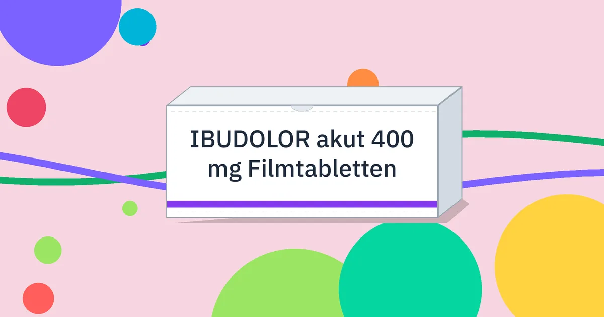 Symbolbild: Packung mit der Aufschrift IBUDOLOR akut 400 mg Filmtabletten (PZN 09091263) – Verfügbarkeit und Bezug in Apotheken in Frankfurt am Main
