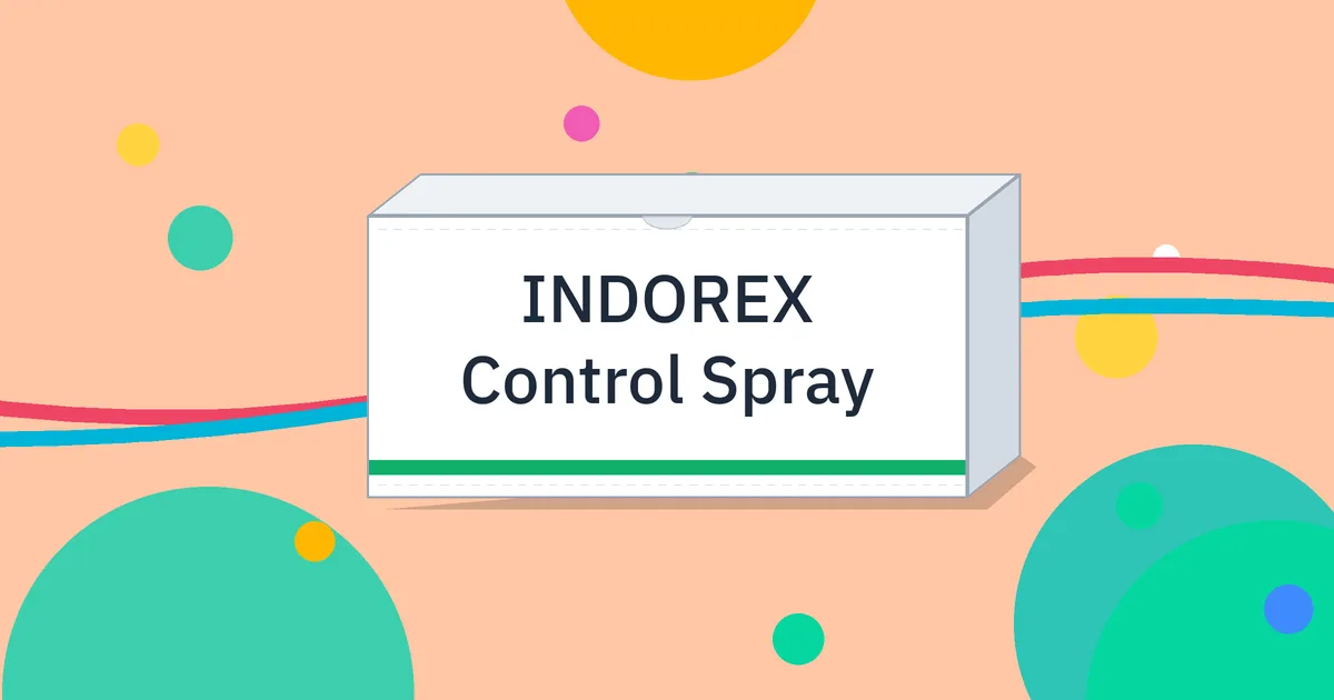 Symbolbild: Packung mit der Aufschrift INDOREX Control Spray (PZN 19894365) – Verfügbarkeit und Bezug in Apotheken in Frankfurt am Main