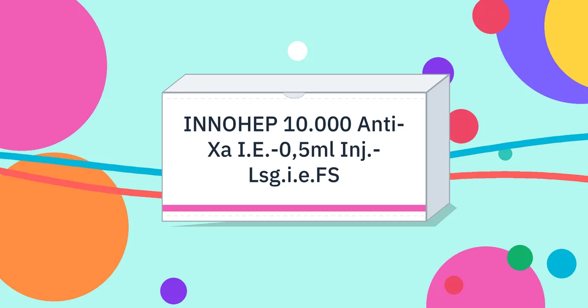 Symbolbild: Packung mit der Aufschrift INNOHEP 10.000 Anti-Xa I.E.-0,5ml Inj.-Lsg.i.e.FS (PZN 17578619) – Verfügbarkeit und Bezug in Apotheken in Frankfurt am Main