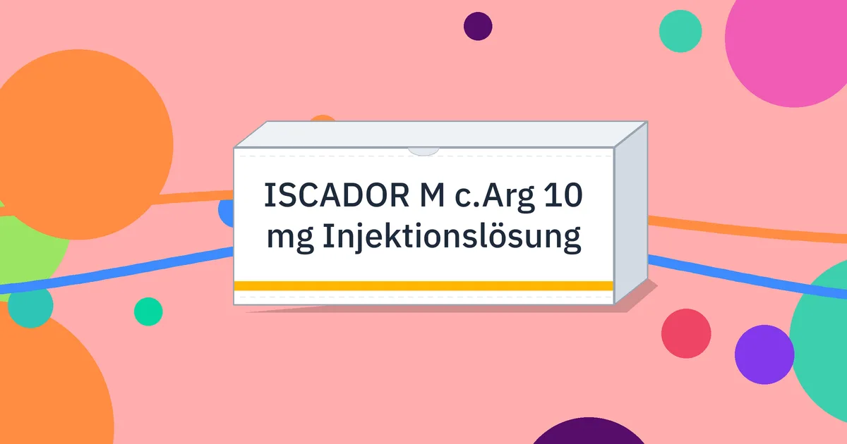 Symbolbild: Packung mit der Aufschrift ISCADOR M c.Arg 10 mg Injektionslösung (PZN 01385634) – Verfügbarkeit und Bezug in Apotheken in Frankfurt am Main