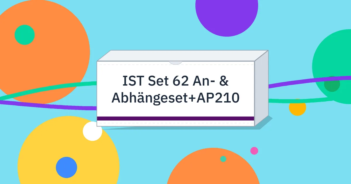 Symbolbild: Packung mit der Aufschrift IST Set 62 An- & Abhängeset+AP210 (PZN 20601865) – Verfügbarkeit und Bezug in Apotheken in Frankfurt am Main