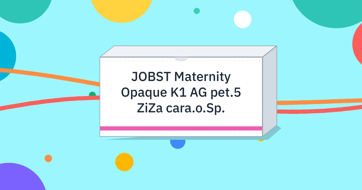 Symbolbild: Packung mit der Aufschrift JOBST Maternity Opaque K1 AG pet.5 ZiZa cara.o.Sp. (PZN 15850230) – Verfügbarkeit und Bezug in Apotheken in Frankfurt am Main