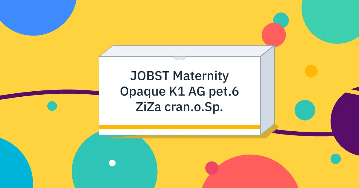 Symbolbild: Packung mit der Aufschrift JOBST Maternity Opaque K1 AG pet.6 ZiZa cran.o.Sp. (PZN 15857261) – Verfügbarkeit und Bezug in Apotheken in Frankfurt am Main