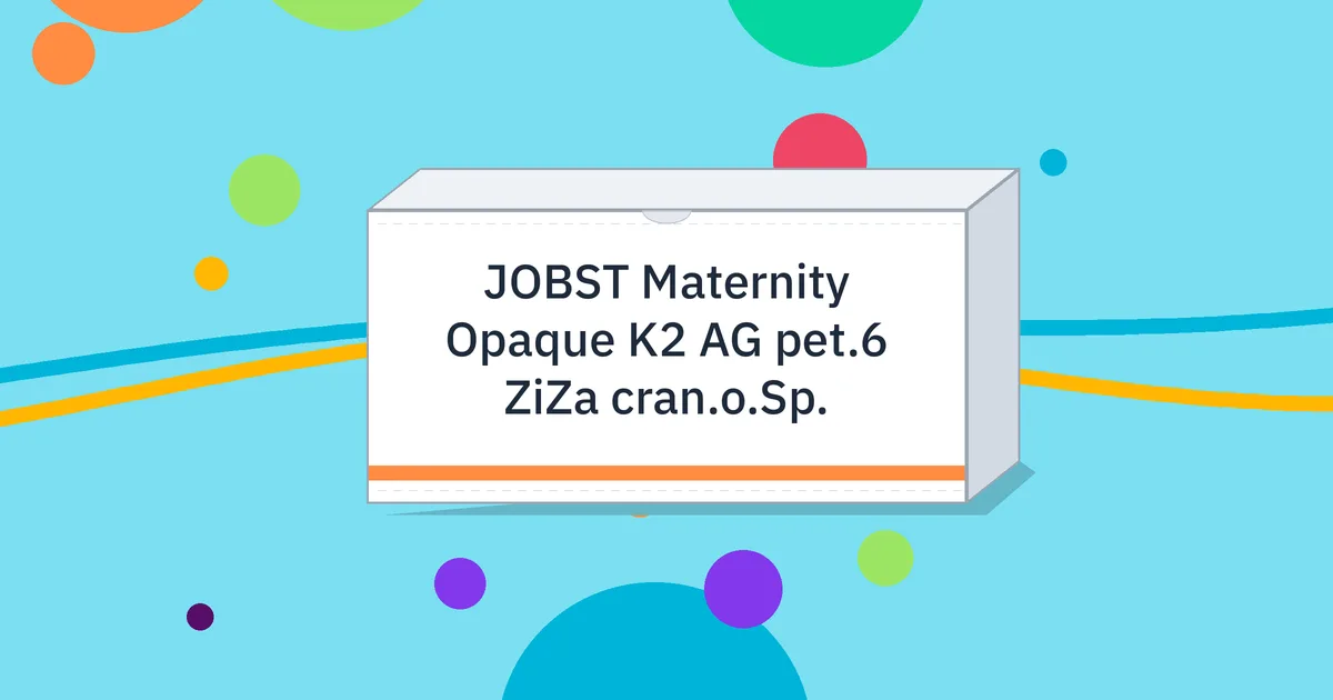 Symbolbild: Packung mit der Aufschrift JOBST Maternity Opaque K2 AG pet.6 ZiZa cran.o.Sp. (PZN 15858415) – Verfügbarkeit und Bezug in Apotheken in Frankfurt am Main