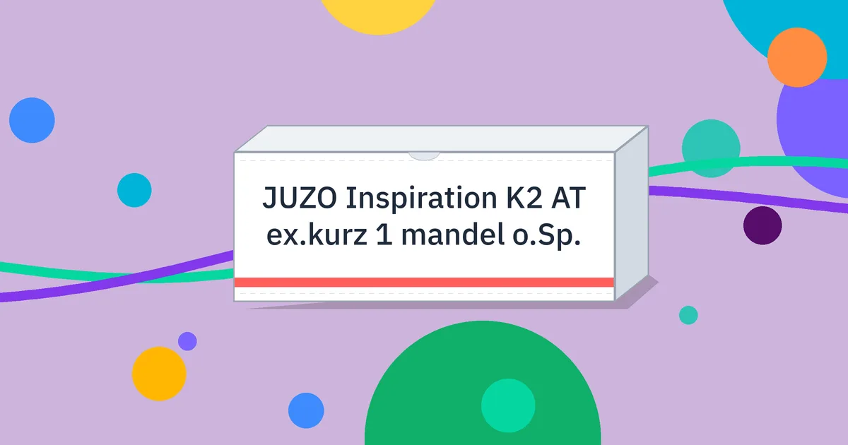 Symbolbild: Packung mit der Aufschrift JUZO Inspiration K2 AT ex.kurz 1 mandel o.Sp. (PZN 14931860) – Verfügbarkeit und Bezug in Apotheken in Frankfurt am Main