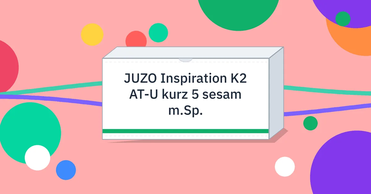 Symbolbild: Packung mit der Aufschrift JUZO Inspiration K2 AT-U kurz 5 sesam m.Sp. (PZN 14929521) – Verfügbarkeit und Bezug in Apotheken in Frankfurt am Main