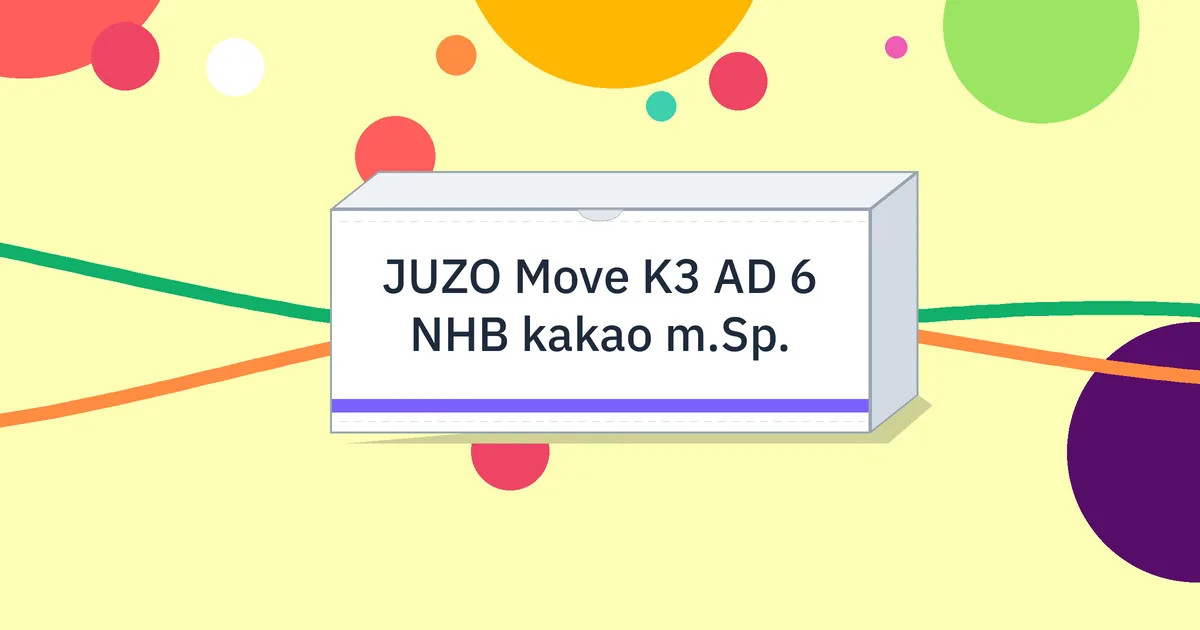 Symbolbild: Packung mit der Aufschrift JUZO Move K3 AD 6 NHB kakao m.Sp. (PZN 18570873) – Verfügbarkeit und Bezug in Apotheken in Frankfurt am Main
