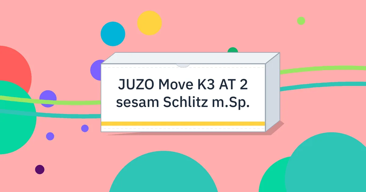 Symbolbild: Packung mit der Aufschrift JUZO Move K3 AT 2 sesam Schlitz m.Sp. (PZN 20677911) – Verfügbarkeit und Bezug in Apotheken in Frankfurt am Main