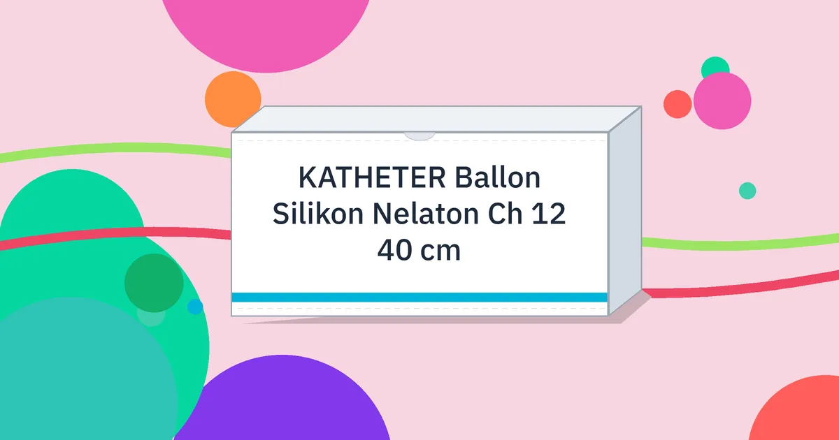 Symbolbild: Packung mit der Aufschrift KATHETER Ballon Silikon Nelaton Ch 12 40 cm (PZN 01085582) – Verfügbarkeit und Bezug in Apotheken in Frankfurt am Main