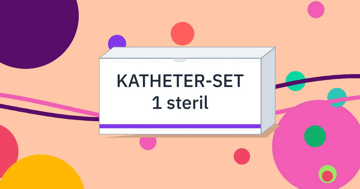 Symbolbild: Packung mit der Aufschrift KATHETER-SET 1 steril (PZN 09188531) – Verfügbarkeit und Bezug in Apotheken in Frankfurt am Main