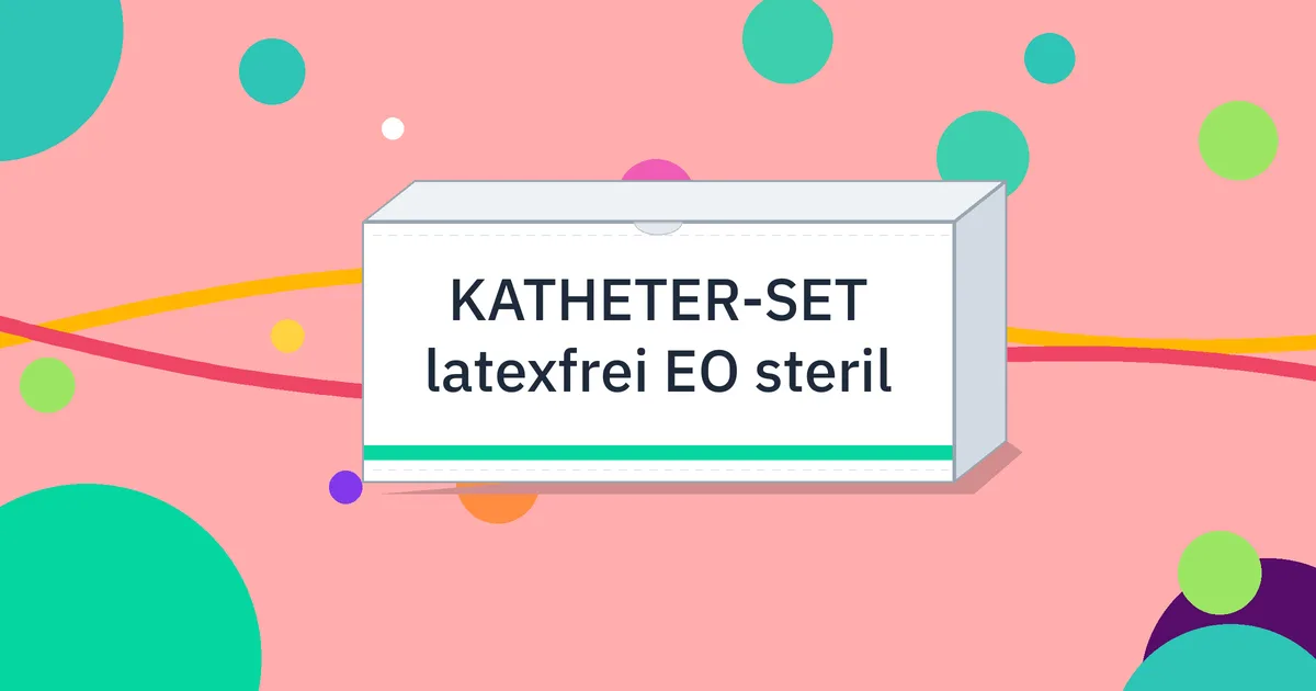 Symbolbild: Packung mit der Aufschrift KATHETER-SET latexfrei EO steril (PZN 17621746) – Verfügbarkeit und Bezug in Apotheken in Frankfurt am Main