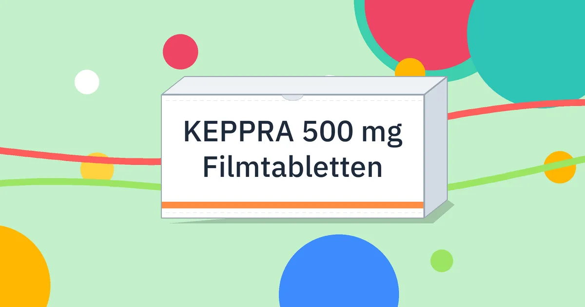 Symbolbild: Packung mit der Aufschrift KEPPRA 500 mg Filmtabletten (PZN 09632747) – Verfügbarkeit und Bezug in Apotheken in Frankfurt am Main