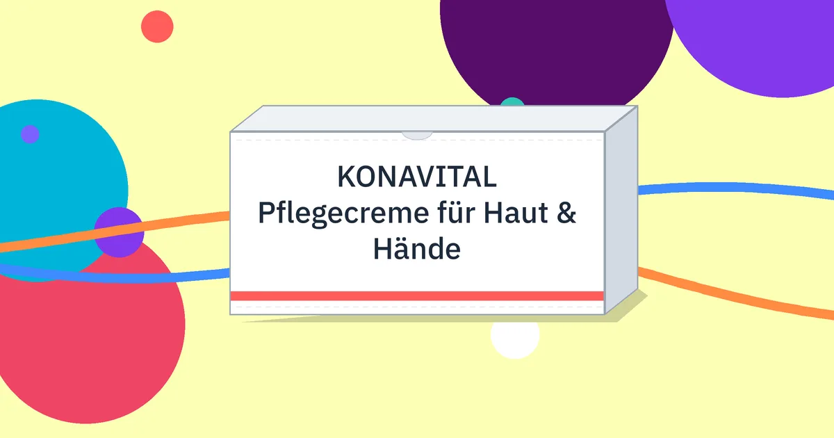 Symbolbild: Packung mit der Aufschrift KONAVITAL Pflegecreme für Haut & Hände (PZN 18842455) – Verfügbarkeit und Bezug in Apotheken in Frankfurt am Main