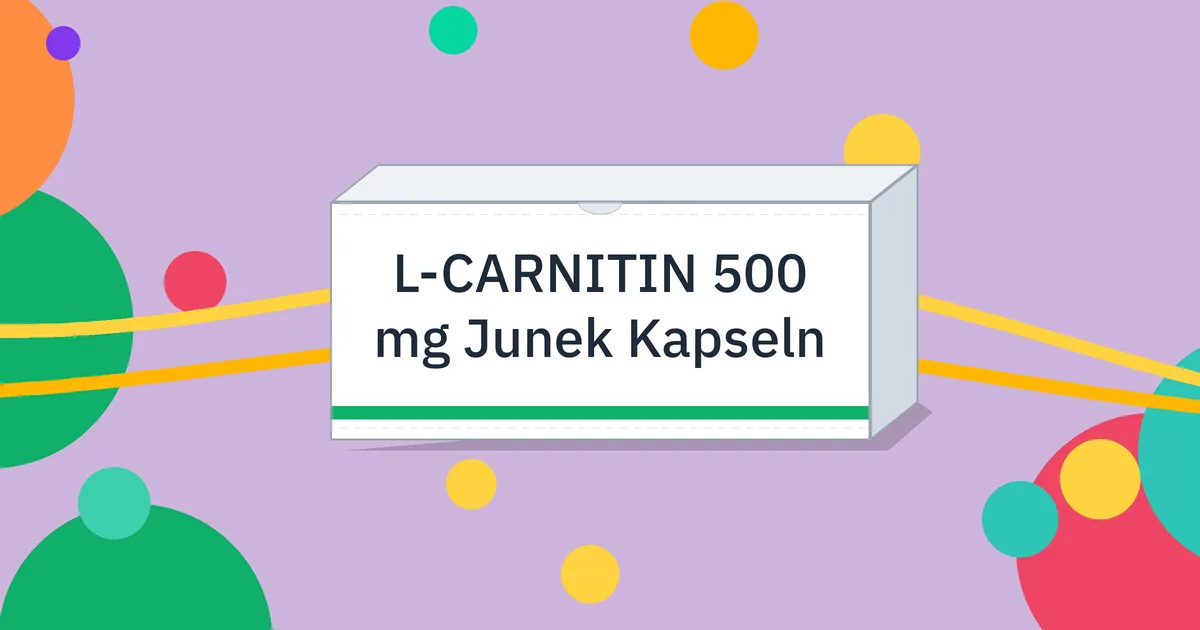 Symbolbild: Packung mit der Aufschrift L-CARNITIN 500 mg Junek Kapseln (PZN 01105043) – Verfügbarkeit und Bezug in Apotheken in Frankfurt am Main