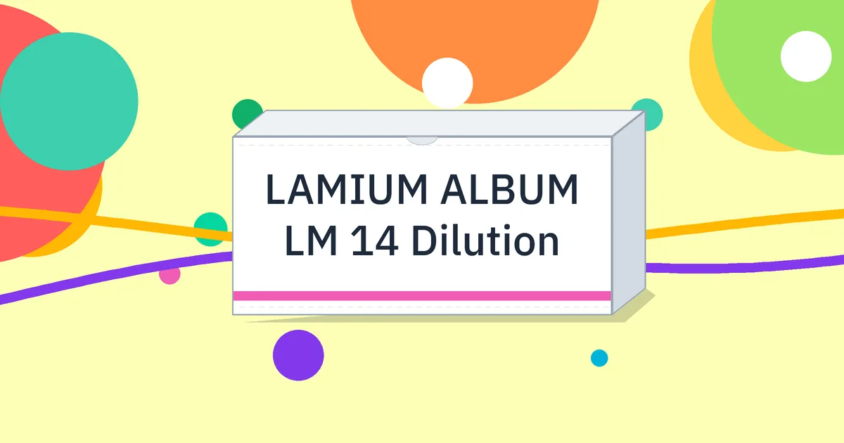 Symbolbild: Packung mit der Aufschrift LAMIUM ALBUM LM 14 Dilution (PZN 13521781) – Verfügbarkeit und Bezug in Apotheken in Frankfurt am Main