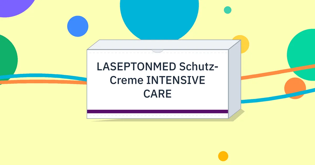 Symbolbild: Packung mit der Aufschrift LASEPTONMED Schutz-Creme INTENSIVE CARE (PZN 11004892) – Verfügbarkeit und Bezug in Apotheken in Frankfurt am Main