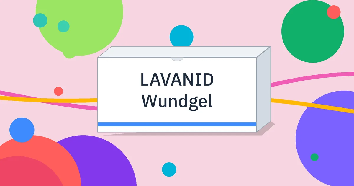 Symbolbild: Packung mit der Aufschrift LAVANID Wundgel (PZN 19843706) – Verfügbarkeit und Bezug in Apotheken in Frankfurt am Main