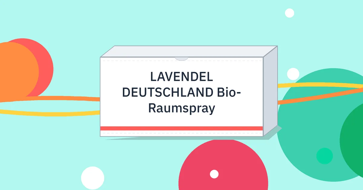 Symbolbild: Packung mit der Aufschrift LAVENDEL DEUTSCHLAND Bio-Raumspray (PZN 16939794) – Verfügbarkeit und Bezug in Apotheken in Frankfurt am Main