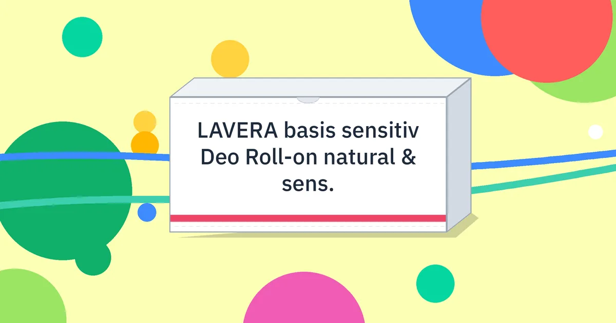 Symbolbild: Packung mit der Aufschrift LAVERA basis sensitiv Deo Roll-on natural & sens. (PZN 16809241) – Verfügbarkeit und Bezug in Apotheken in Frankfurt am Main