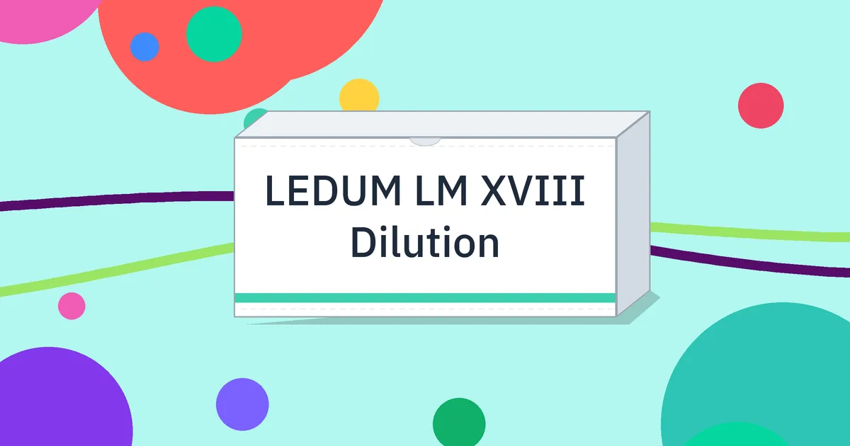 Symbolbild: Packung mit der Aufschrift LEDUM LM XVIII Dilution (PZN 04496067) – Verfügbarkeit und Bezug in Apotheken in Frankfurt am Main