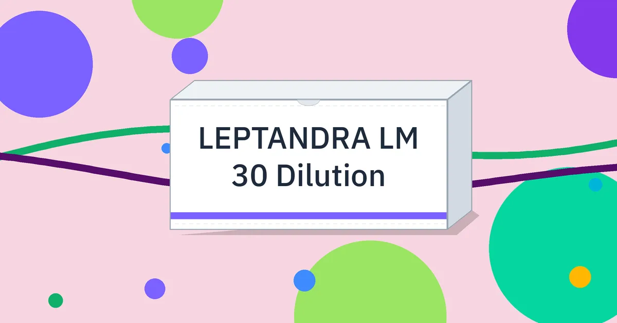 Symbolbild: Packung mit der Aufschrift LEPTANDRA LM 30 Dilution (PZN 13527074) – Verfügbarkeit und Bezug in Apotheken in Frankfurt am Main