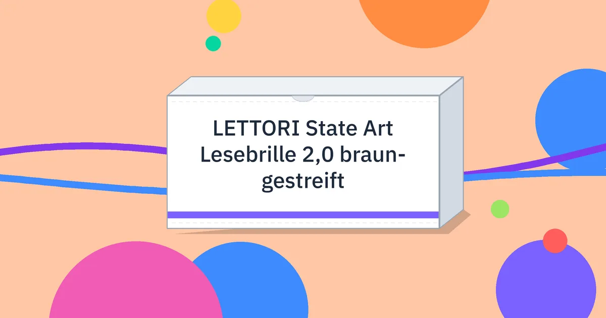Symbolbild: Packung mit der Aufschrift LETTORI State Art Lesebrille 2,0 braun-gestreift (PZN 11056498) – Verfügbarkeit und Bezug in Apotheken in Frankfurt am Main