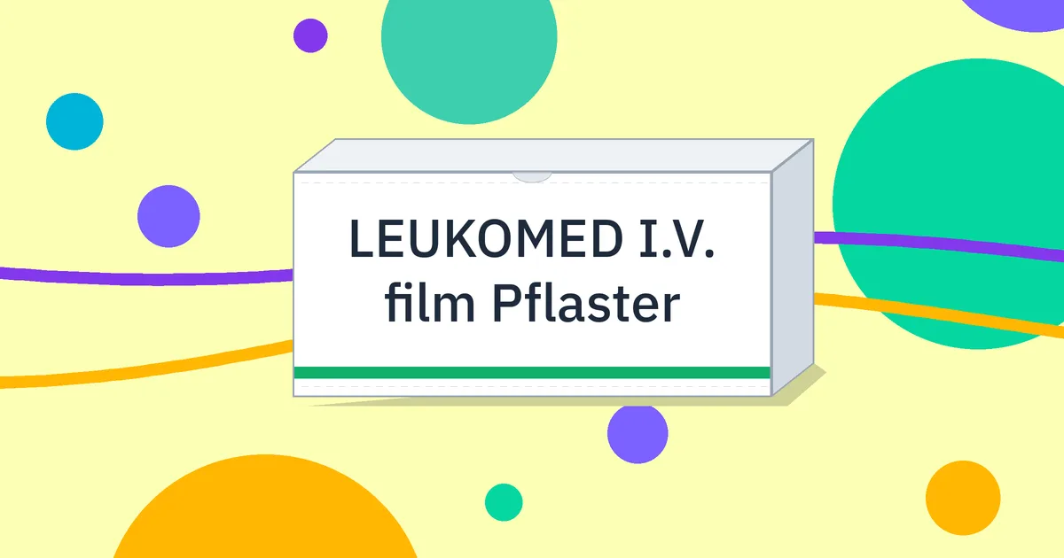 Symbolbild: Packung mit der Aufschrift LEUKOMED I.V. film Pflaster (PZN 11184500) – Verfügbarkeit und Bezug in Apotheken in Frankfurt am Main