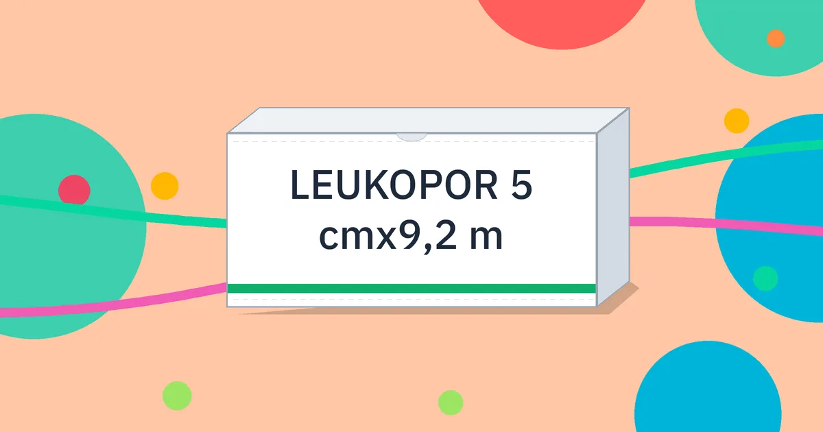 Symbolbild: Packung mit der Aufschrift LEUKOPOR 5 cmx9,2 m (PZN 20055279) – Verfügbarkeit und Bezug in Apotheken in Frankfurt am Main