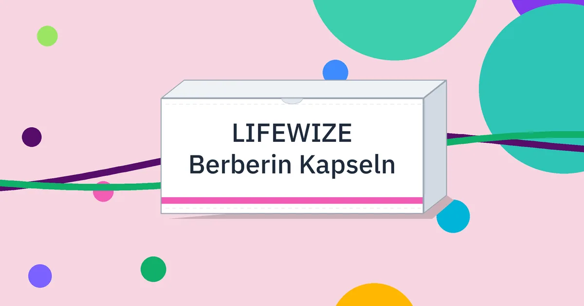 Symbolbild: Packung mit der Aufschrift LIFEWIZE Berberin Kapseln (PZN 16896197) – Verfügbarkeit und Bezug in Apotheken in Frankfurt am Main