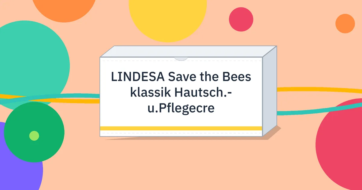 Symbolbild: Packung mit der Aufschrift LINDESA Save the Bees klassik Hautsch.-u.Pflegecre (PZN 16235550) – Verfügbarkeit und Bezug in Apotheken in Frankfurt am Main