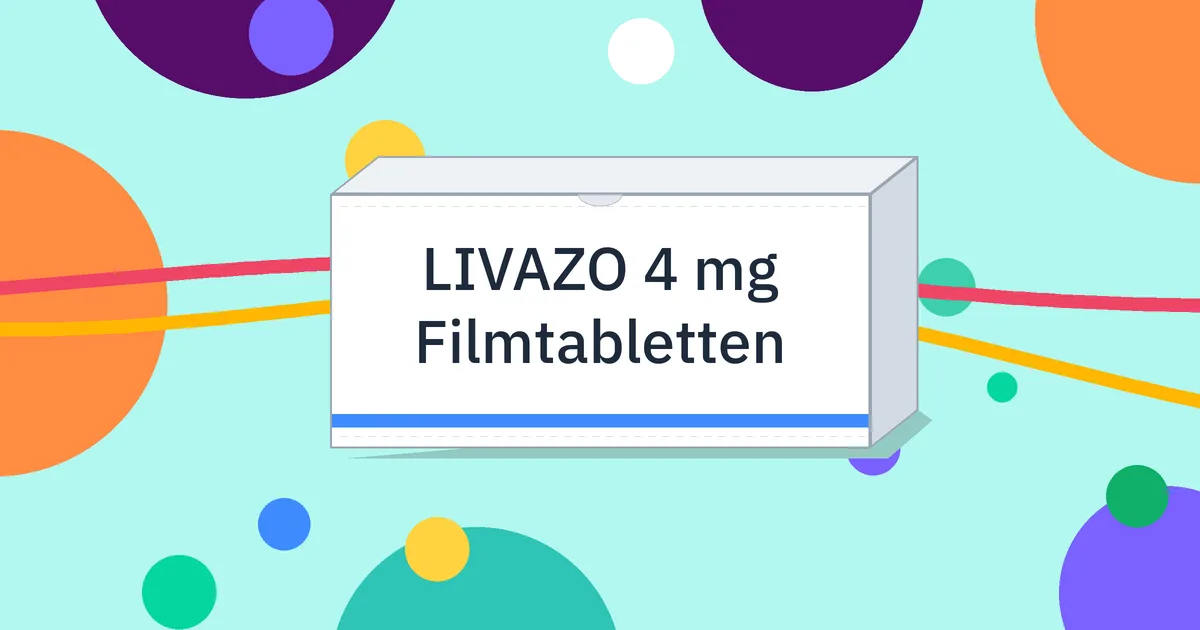 Symbolbild: Packung mit der Aufschrift LIVAZO 4 mg Filmtabletten (PZN 11613929) – Verfügbarkeit und Bezug in Apotheken in Frankfurt am Main