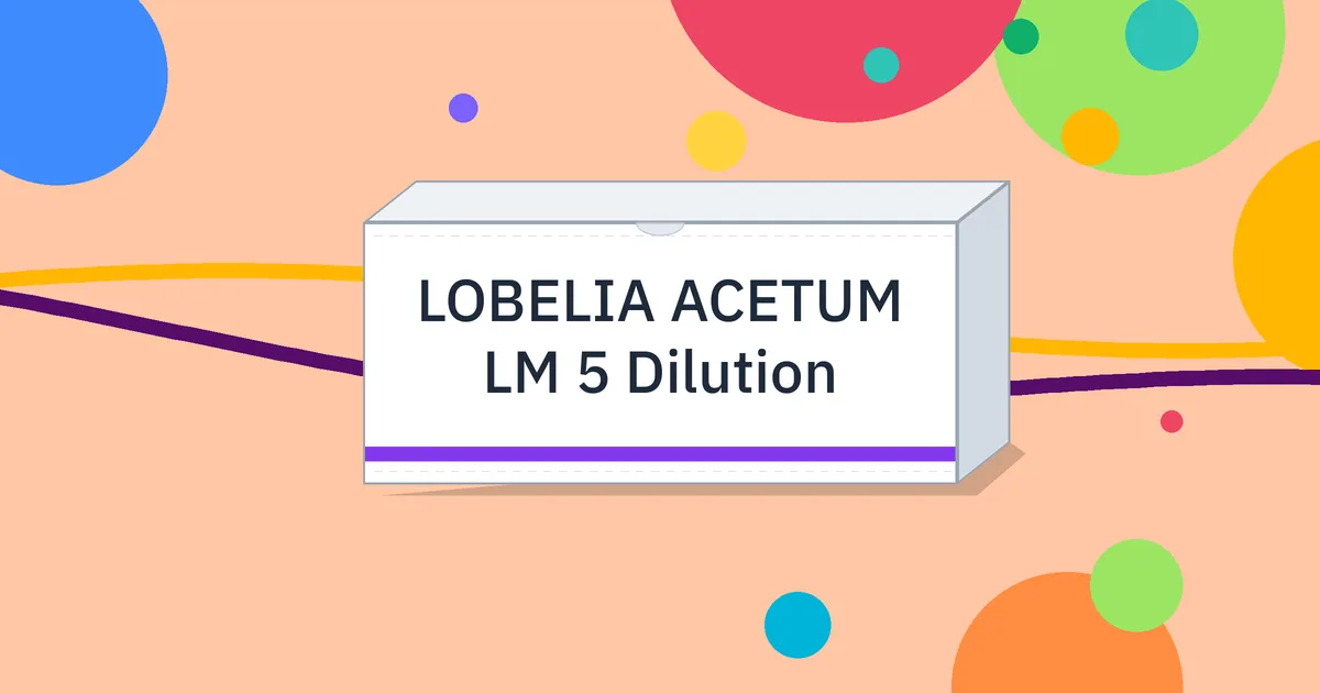 Symbolbild: Packung mit der Aufschrift LOBELIA ACETUM LM 5 Dilution (PZN 13532388) – Verfügbarkeit und Bezug in Apotheken in Frankfurt am Main