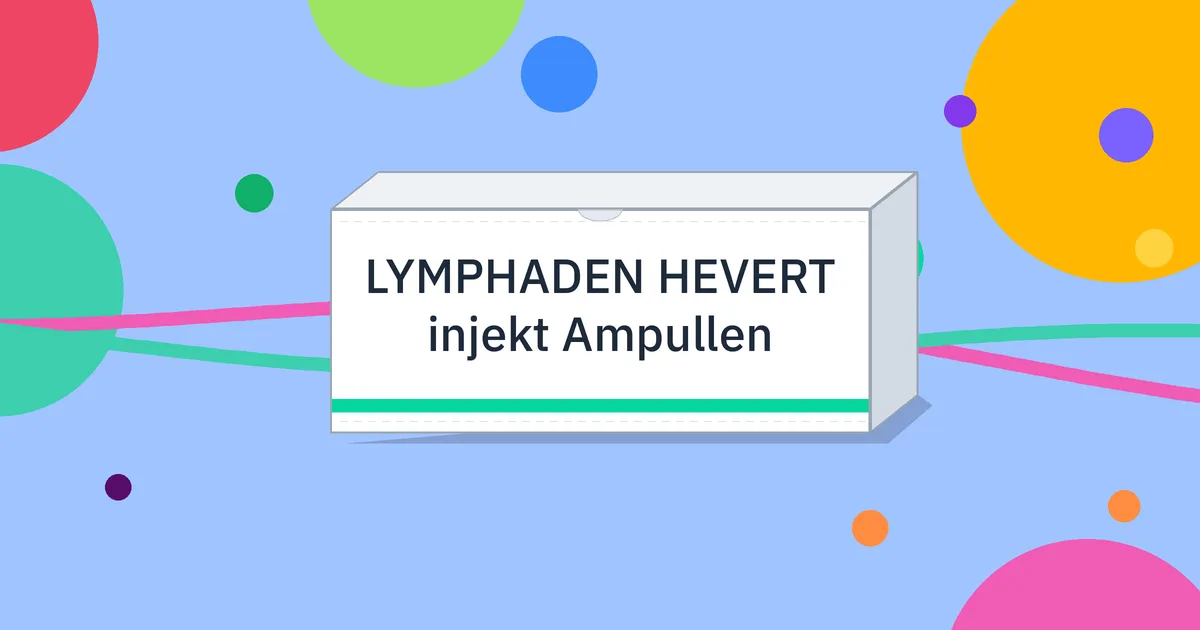 Symbolbild: Packung mit der Aufschrift LYMPHADEN HEVERT injekt Ampullen (PZN 08883849) – Verfügbarkeit und Bezug in Apotheken in Frankfurt am Main