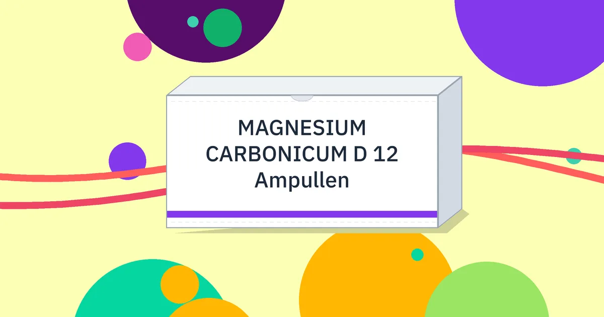 Symbolbild: Packung mit der Aufschrift MAGNESIUM CARBONICUM D 12 Ampullen (PZN 11707139) – Verfügbarkeit und Bezug in Apotheken in Frankfurt am Main