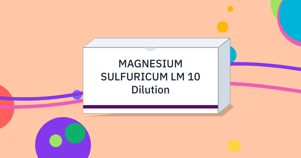Symbolbild: Packung mit der Aufschrift MAGNESIUM SULFURICUM LM 10 Dilution (PZN 12940062) – Verfügbarkeit und Bezug in Apotheken in Frankfurt am Main