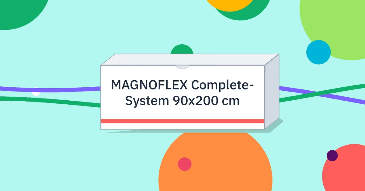 Symbolbild: Packung mit der Aufschrift MAGNOFLEX Complete-System 90x200 cm (PZN 11004490) – Verfügbarkeit und Bezug in Apotheken in Frankfurt am Main