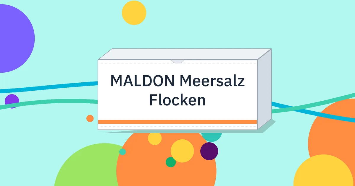 Symbolbild: Packung mit der Aufschrift MALDON Meersalz Flocken (PZN 19363053) – Verfügbarkeit und Bezug in Apotheken in Frankfurt am Main