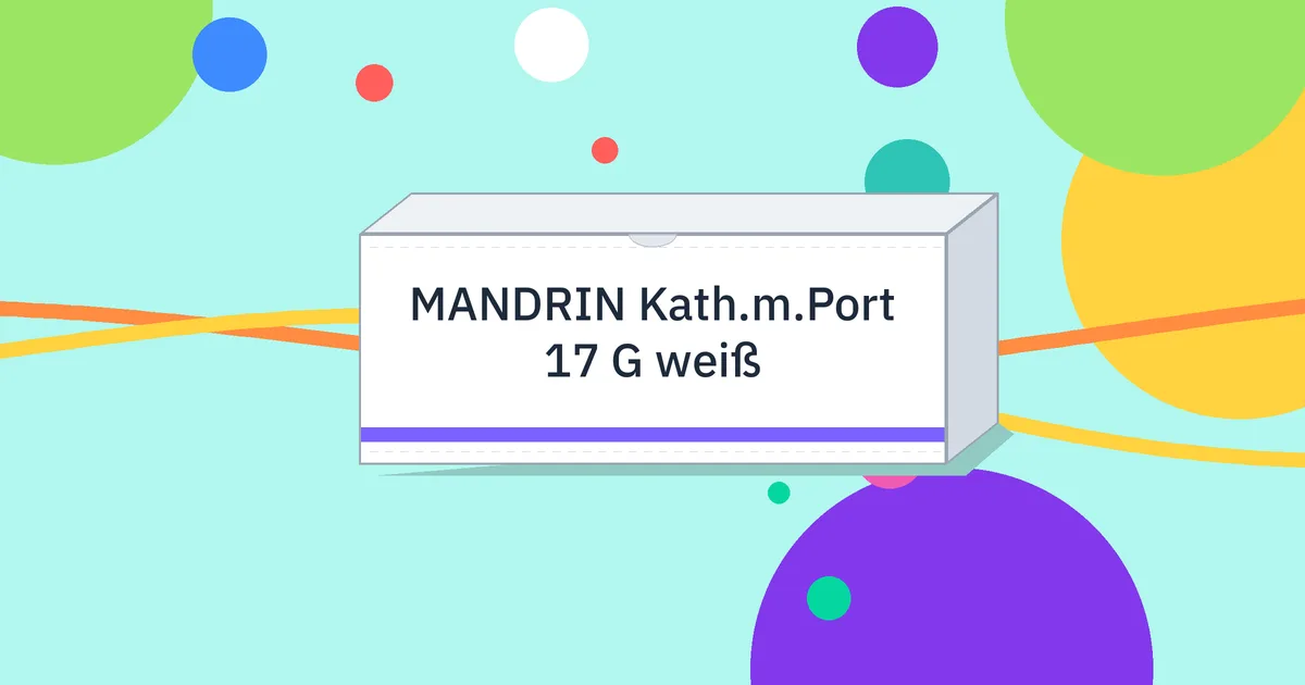 Symbolbild: Packung mit der Aufschrift MANDRIN Kath.m.Port 17 G weiß (PZN 01179840) – Verfügbarkeit und Bezug in Apotheken in Frankfurt am Main