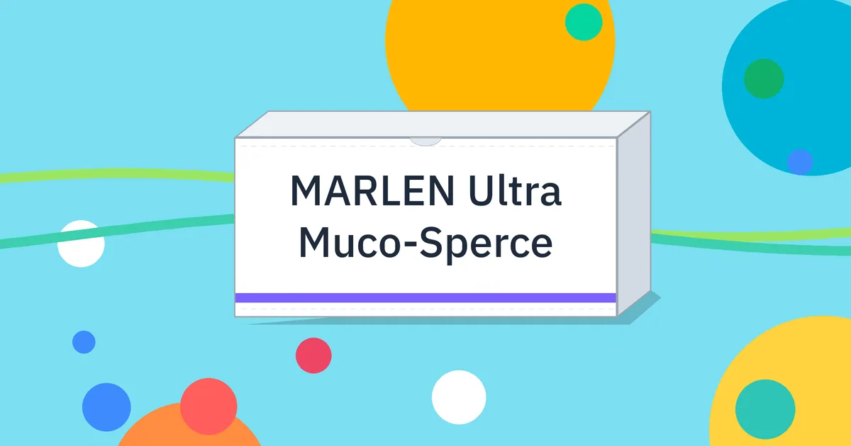 Symbolbild: Packung mit der Aufschrift MARLEN Ultra Muco-Sperce (PZN 04452265) – Verfügbarkeit und Bezug in Apotheken in Frankfurt am Main