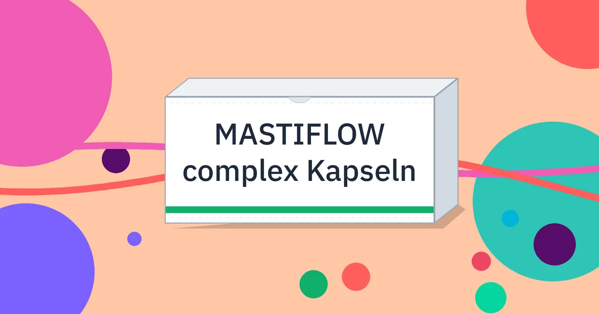 Symbolbild: Packung mit der Aufschrift MASTIFLOW complex Kapseln (PZN 18739326) – Verfügbarkeit und Bezug in Apotheken in Frankfurt am Main