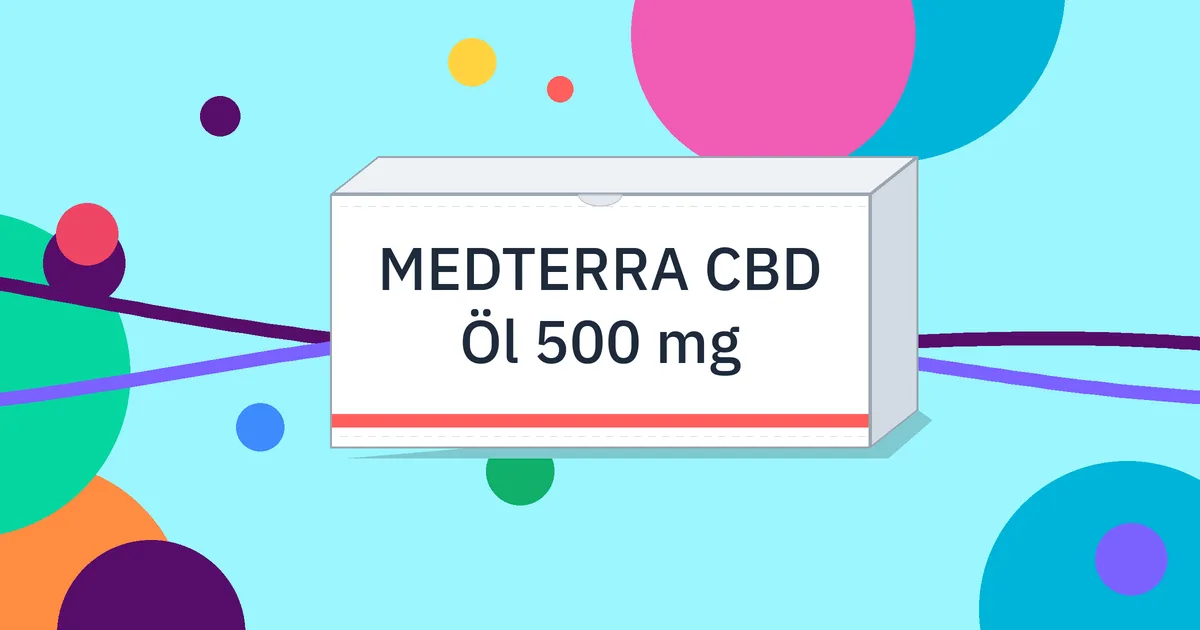 Symbolbild: Packung mit der Aufschrift MEDTERRA CBD Öl 500 mg (PZN 16879371) – Verfügbarkeit und Bezug in Apotheken in Frankfurt am Main