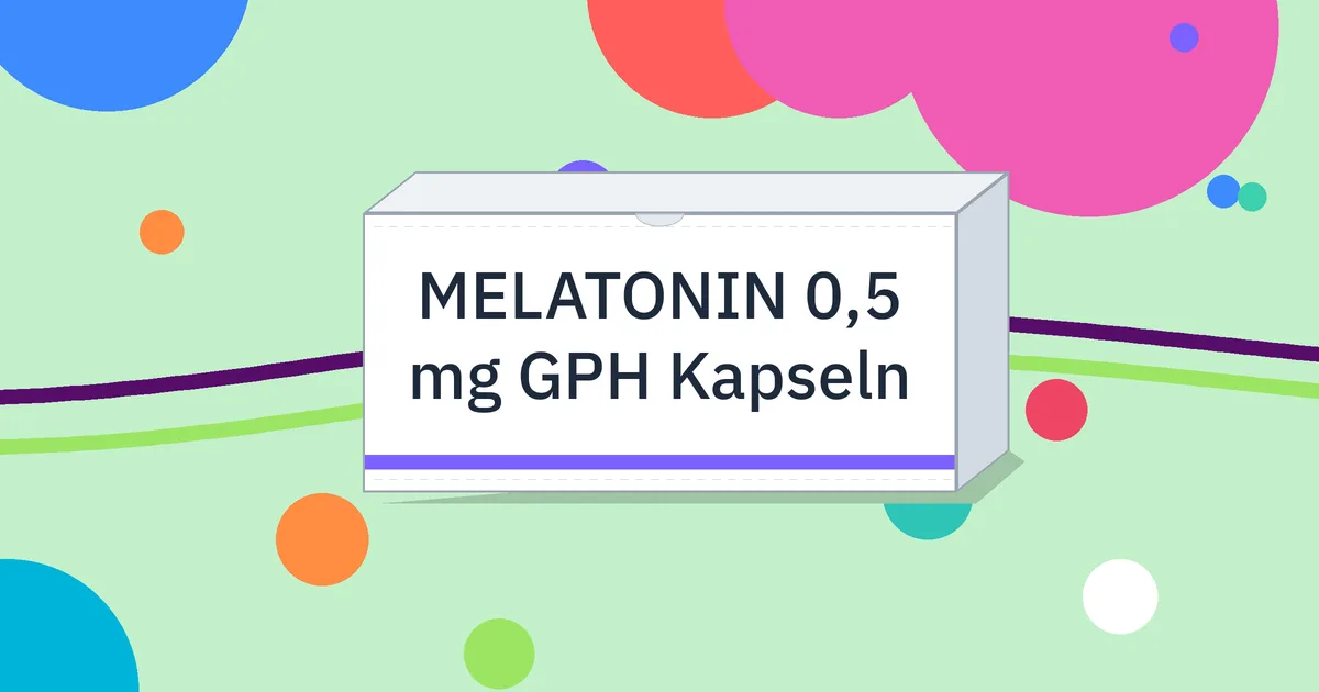 Symbolbild: Packung mit der Aufschrift MELATONIN 0,5 mg GPH Kapseln (PZN 09915592) – Verfügbarkeit und Bezug in Apotheken in Frankfurt am Main