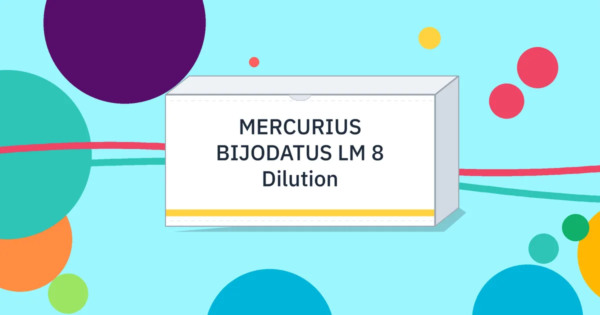 Symbolbild: Packung mit der Aufschrift MERCURIUS BIJODATUS LM 8 Dilution (PZN 12948589) – Verfügbarkeit und Bezug in Apotheken in Frankfurt am Main