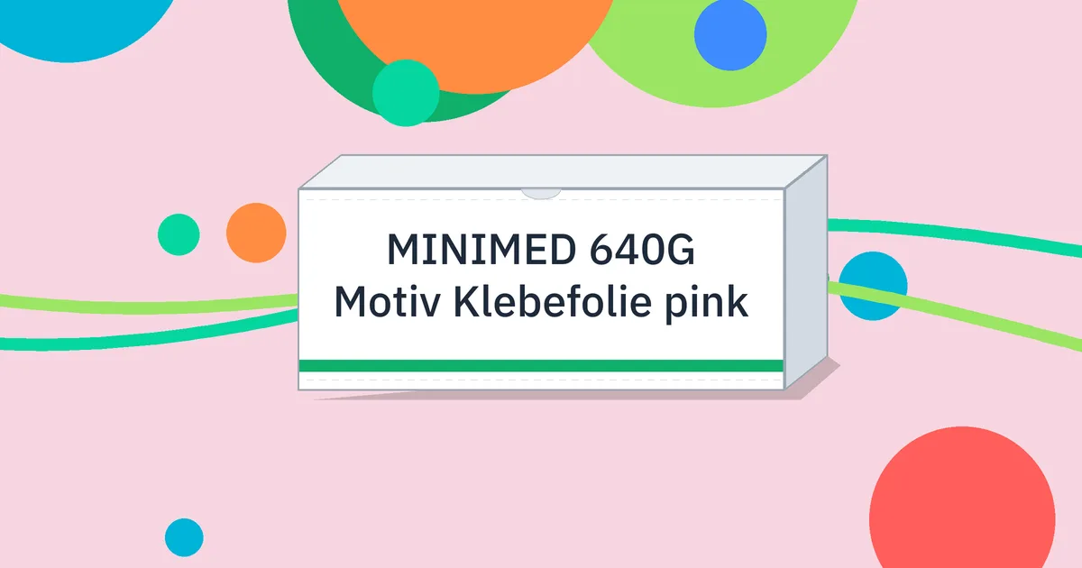 Symbolbild: Packung mit der Aufschrift MINIMED 640G Motiv Klebefolie pink (PZN 10987119) – Verfügbarkeit und Bezug in Apotheken in Frankfurt am Main