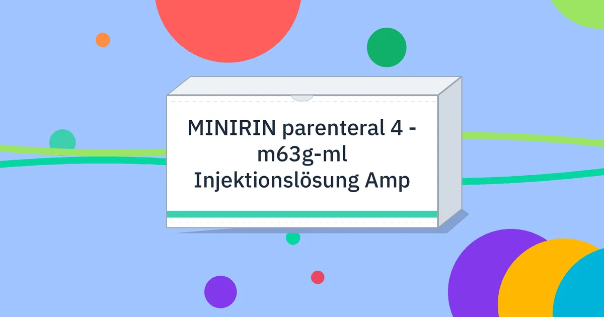 Symbolbild: Packung mit der Aufschrift MINIRIN parenteral 4 -m63g-ml Injektionslösung Amp (PZN 00534078) – Verfügbarkeit und Bezug in Apotheken in Frankfurt am Main