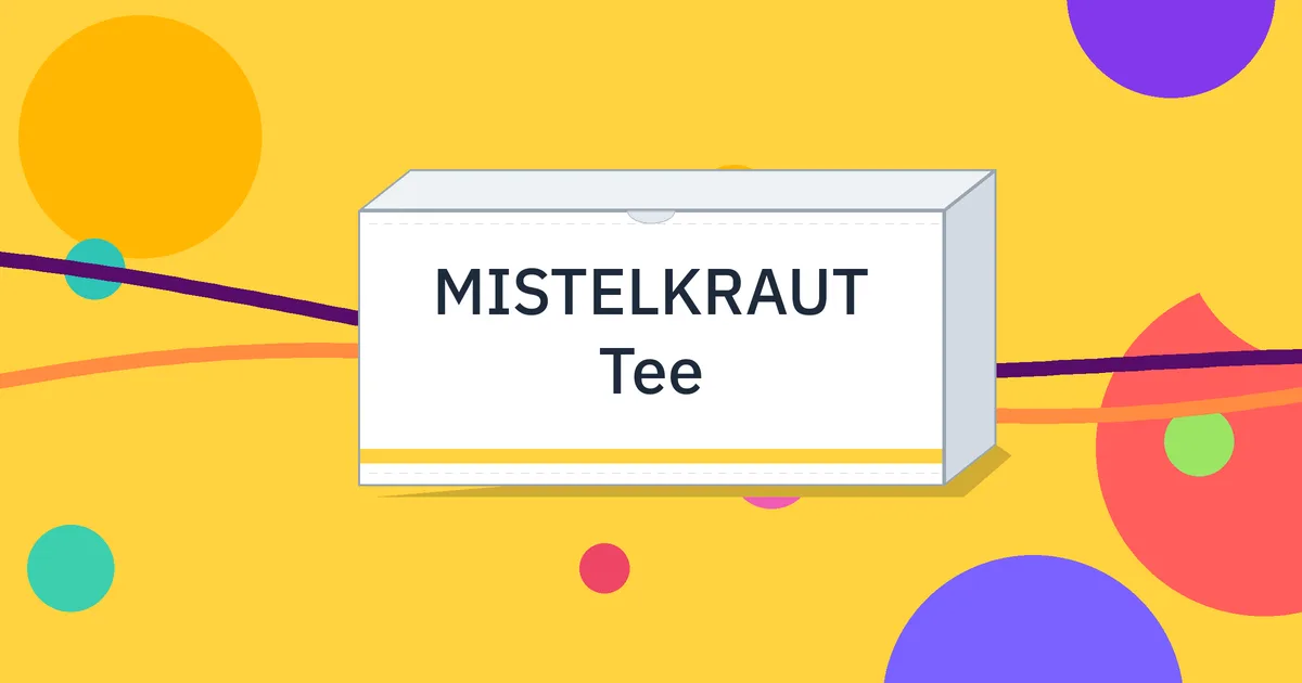 Symbolbild: Packung mit der Aufschrift MISTELKRAUT Tee (PZN 01009569) – Verfügbarkeit und Bezug in Apotheken in Frankfurt am Main